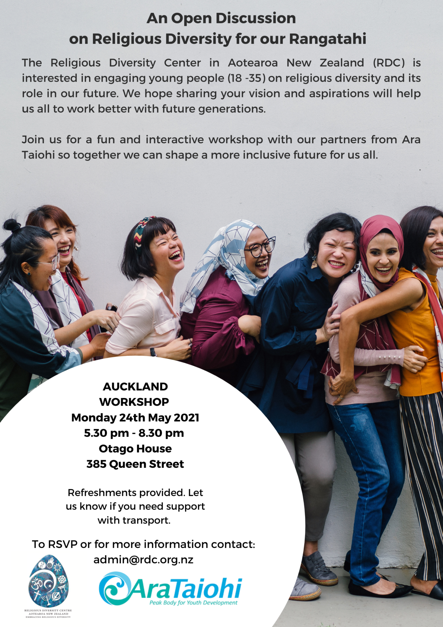 Workshop for Young Adults – Auckland – The Religious Diversity Centre ...